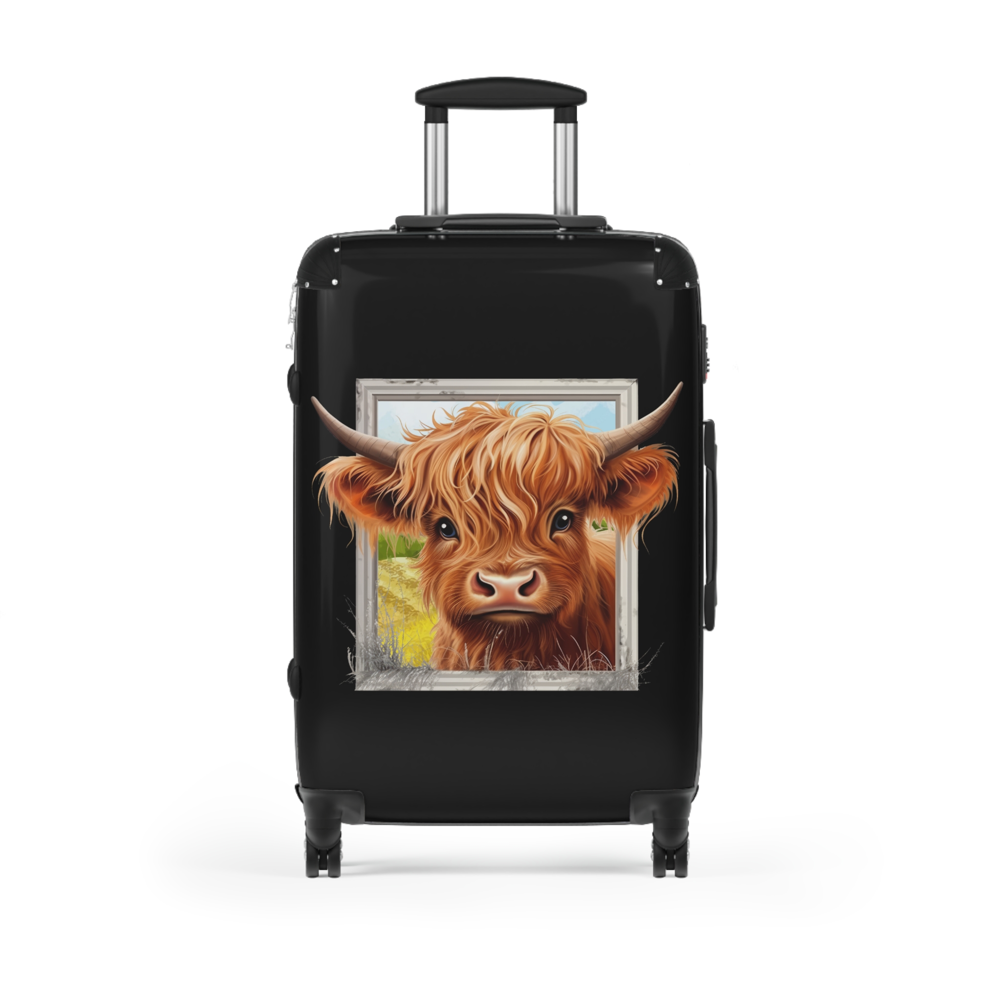 Highland Cow Suitcase | Cow Luggage - V Luggage.