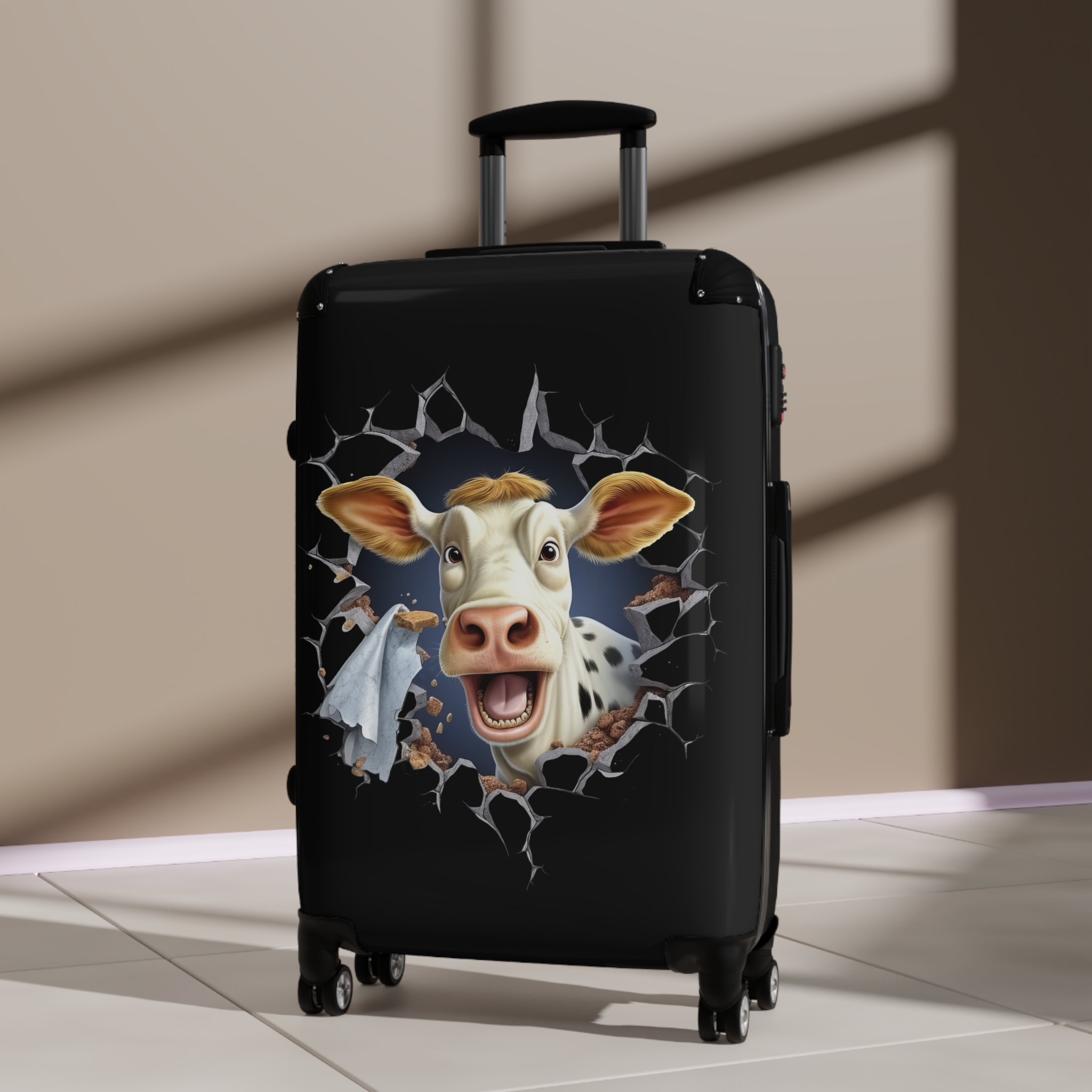Highland Cow Suitcase | Cow Luggage - V Luggage.