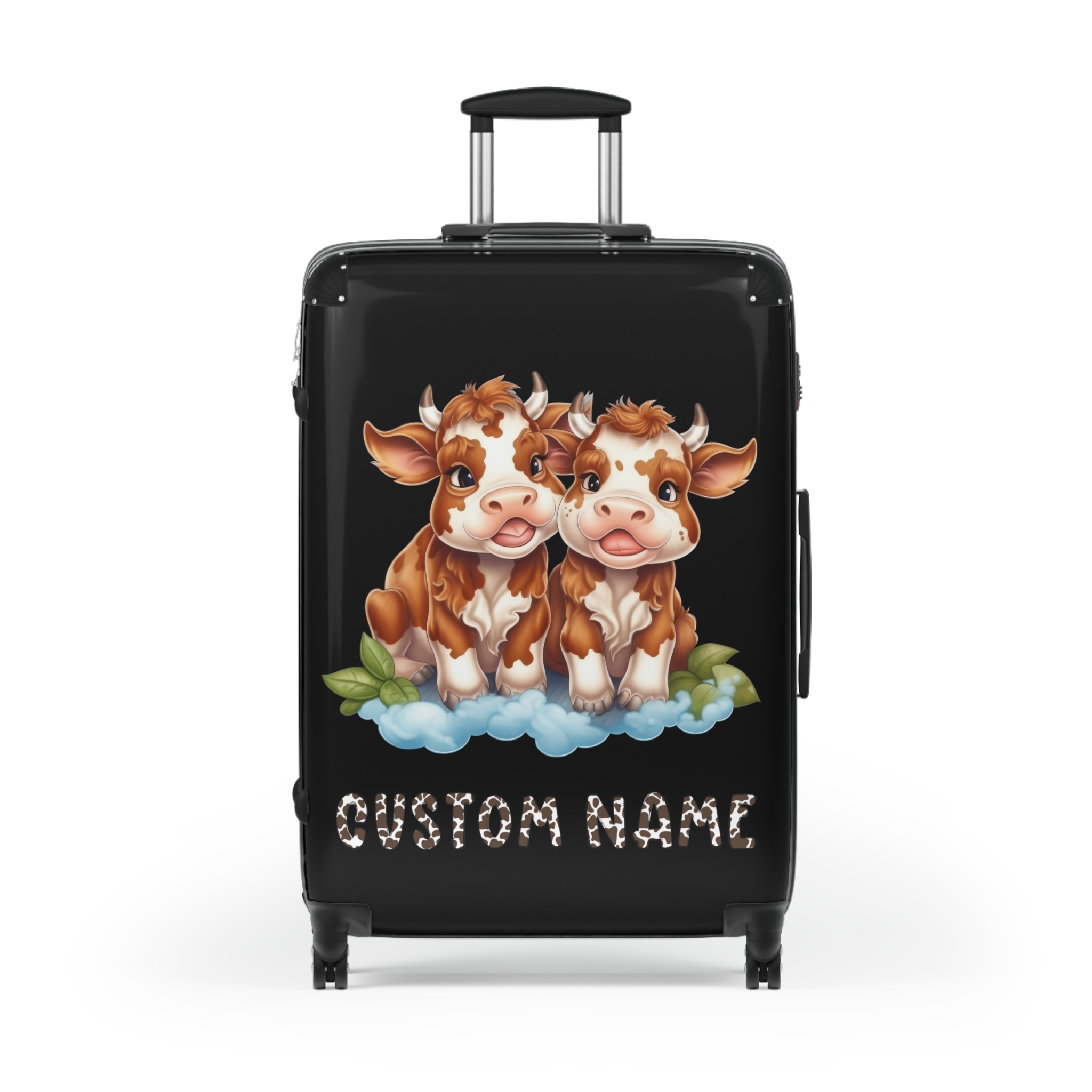 Custom Highland Cow Suitcase | Cow Luggage - V Luggage.
