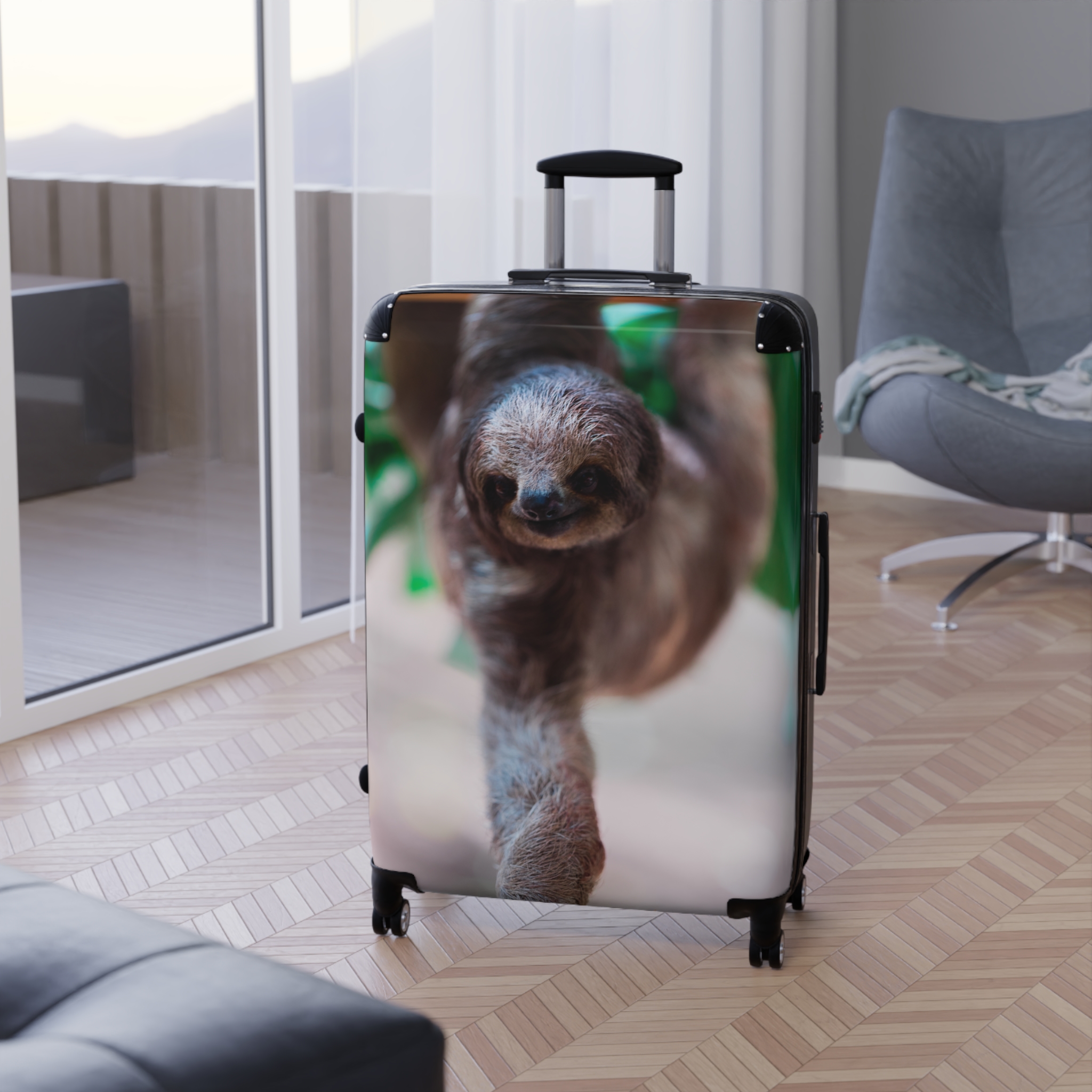 Sloth Suitcase - Travel in Sloth-Themed Luggage - V Luggage.