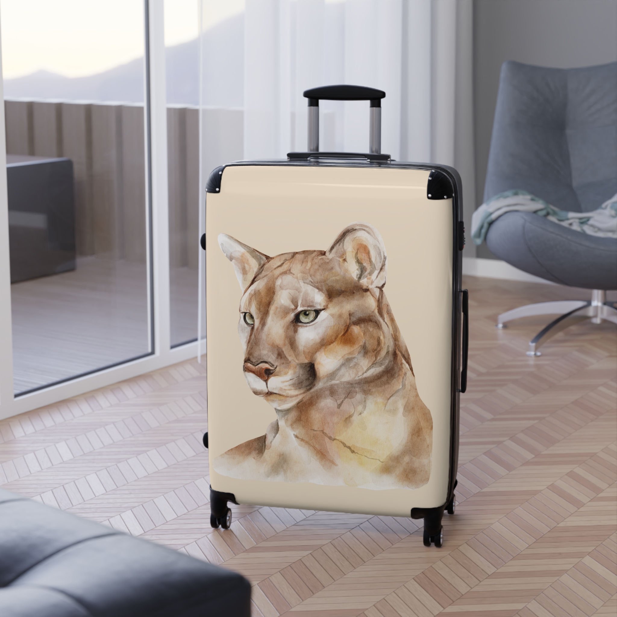 Puma Suitcase | Sleek Animal Print Luggage V Luggage.