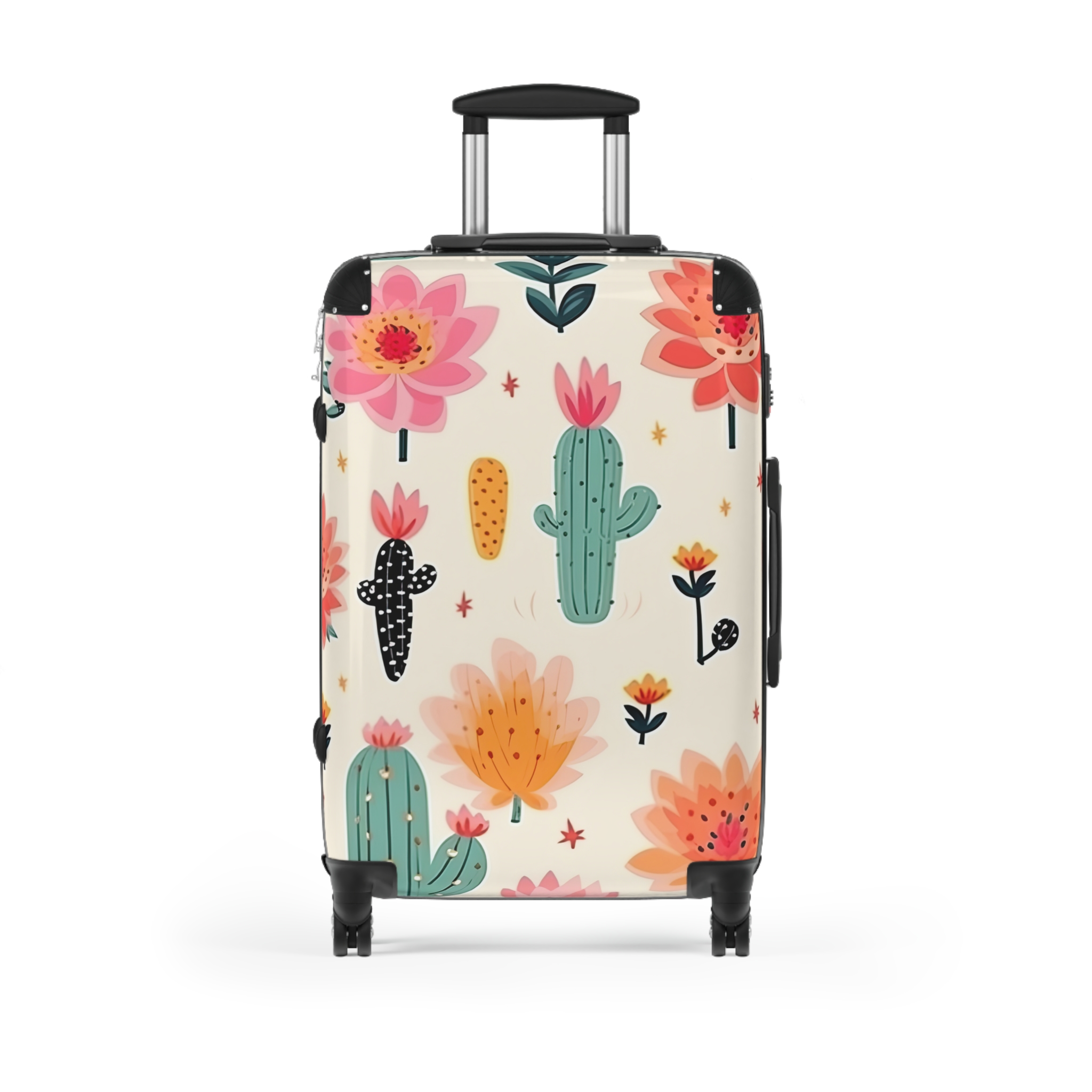 Cactus Floral Suitcase - Your Stylish Travel Companion
