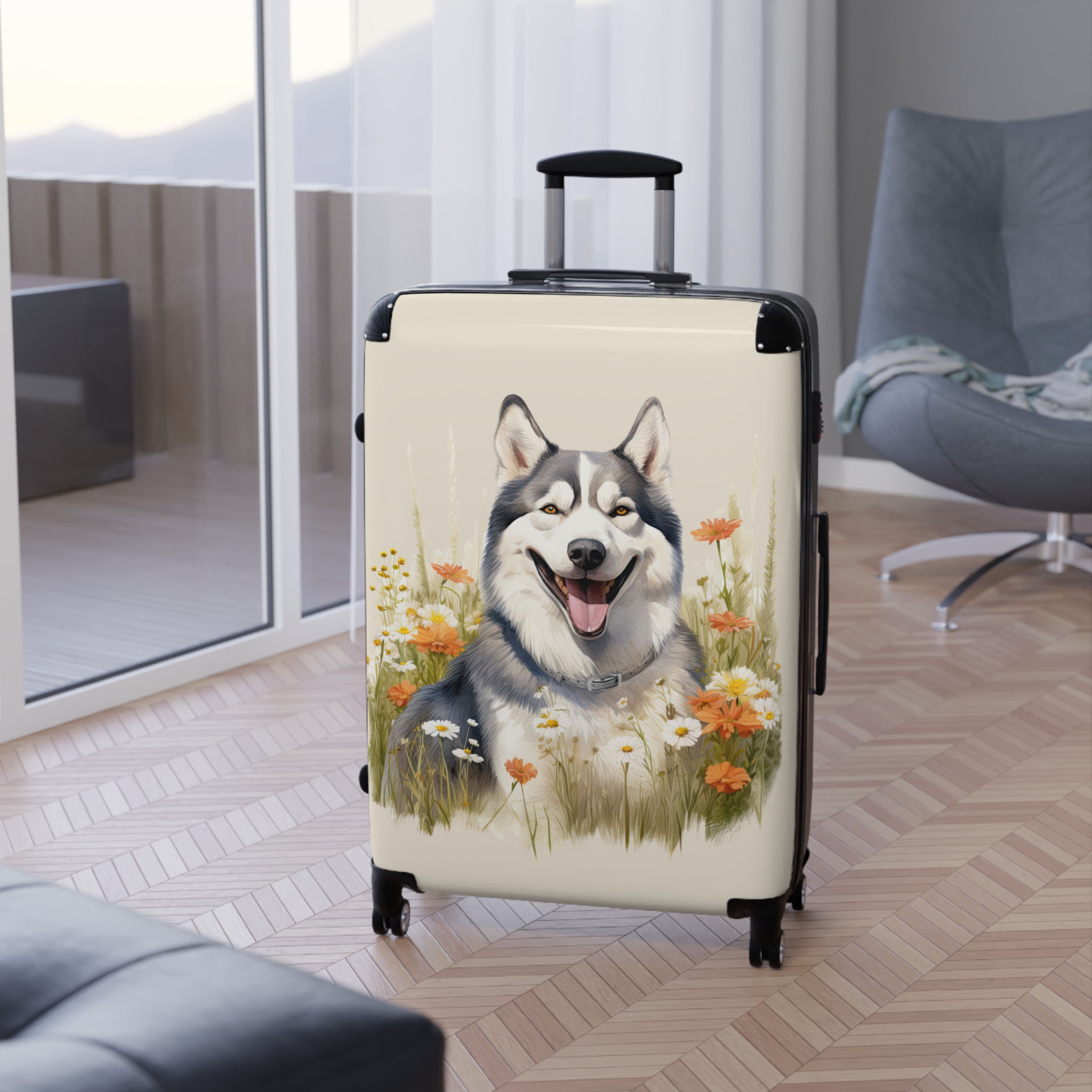 Husky Suitcase - Arctic Travel Companion - V Luggage.